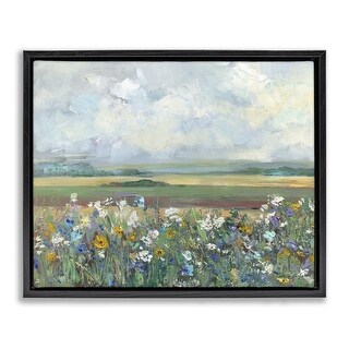 Stupell County Meadow Clouds Overhead Framed Floater Canvas Wall Art ...