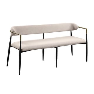 Markus Black and White Padded Bench - Bed Bath & Beyond - 41622572