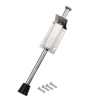 Stainless Steel Brushed Easy-Step Door Stop Spring Loaded Lock 245mm ...