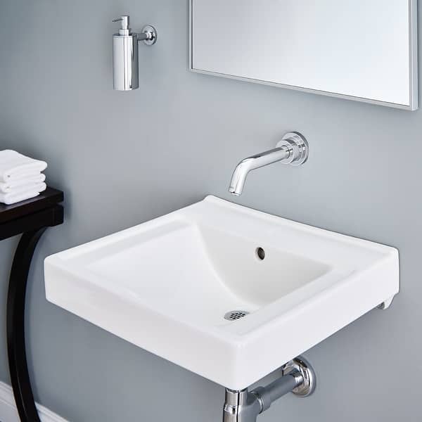 American Standard Decorum 20" Wall Mounted Bathroom Sink with - Bed ...