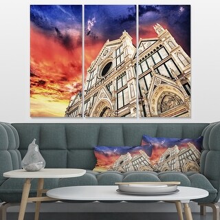 Designart "Cathedral of Santa Croce in Florence" Cityscape Photo Canvas ...