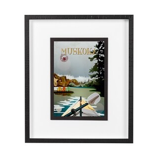 Muskoka Go Canada (M) by Merana Studio a Framed Art Print Matted under ...