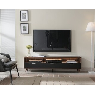 TV Stand for up to 62" TV, Entertainment Center with Storage & Shelves ...