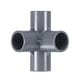 6 Way Elbow Pipe Fittings UPVC, Joint Coupling Pipe Adapter - Gray ...