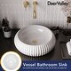 16" x 5'' Bathroom Sink,White Ceramic Circular Vessel Sink,Vitreous ...