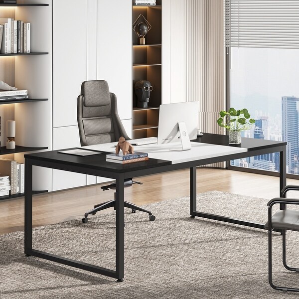 Executive Desk, 63undefined W x 31.5undefined D Large Office Desk ...