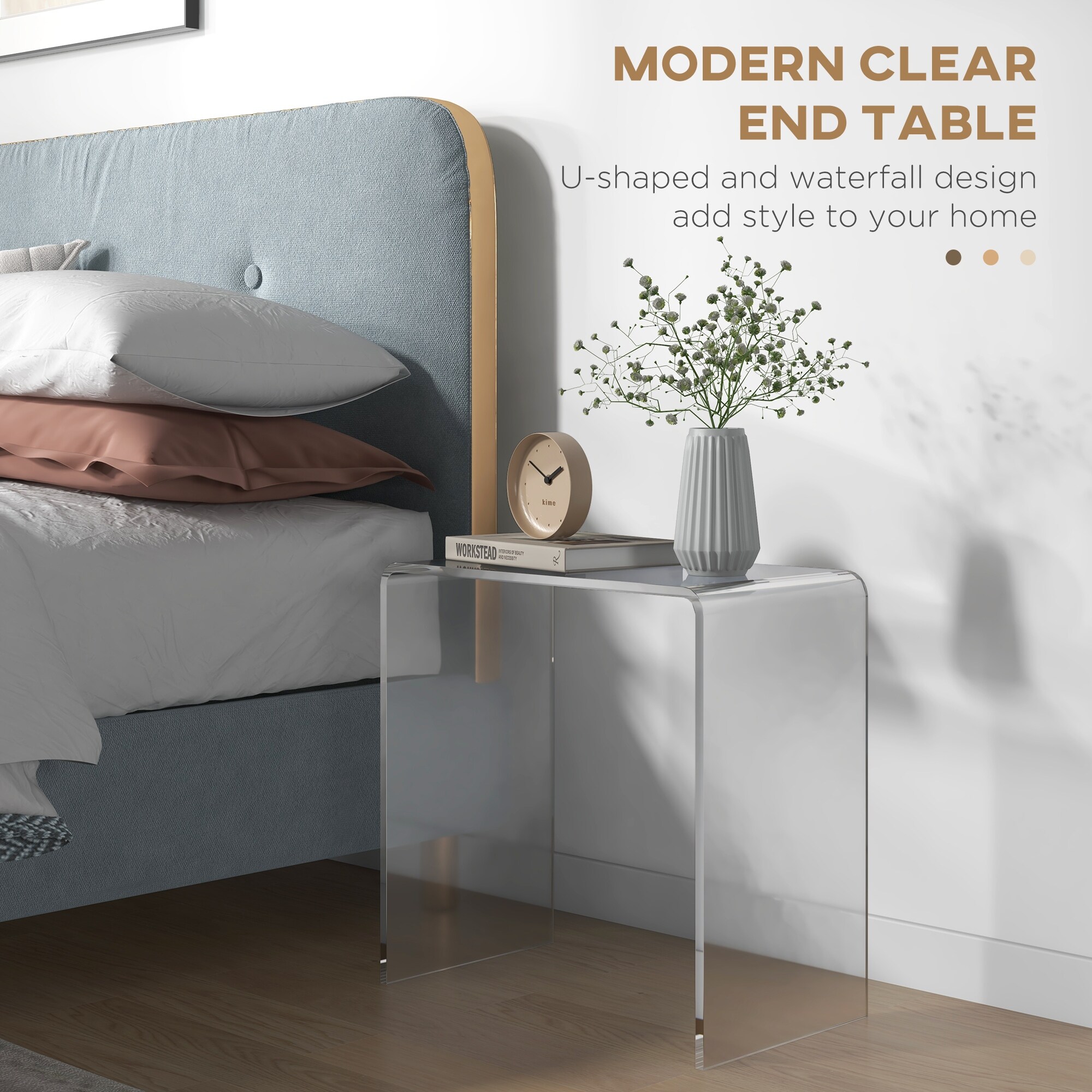 bedside table clear