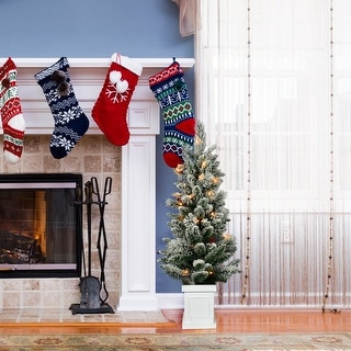 Astella 4ft Frosted Artificial Pre-Lit Christmas Tree with Decorative Berries - Bed Bath ...