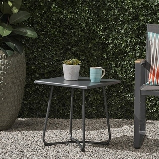 Outdoor Modern Side Table with Steel Legs - Bed Bath & Beyond - 38207538