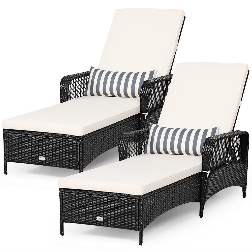 renn teak sunbrella double reclining chaise lounge with cushion