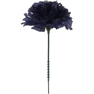 Navy Blue Silk Carnation Picks -50 Bulk Pack - 3.5" Heads, 5" Stems ...