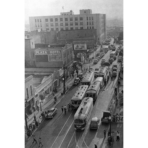 Ervay Street Black and White Gallery Wrapped Canvas - Bed Bath & Beyond ...