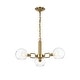 Andres Gold with 3 Light Bulb Chandelier - Bed Bath & Beyond - 31090582