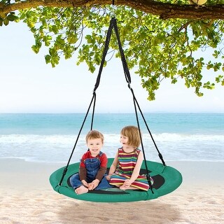 Goplus 40" Flying Saucer Tree Swing Indoor Outdoor Play Set Kids - Bed ...