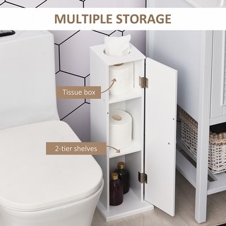 Toilet Paper Cabinet, Small Storage Bathroom Corner Floor Cabinet with ...