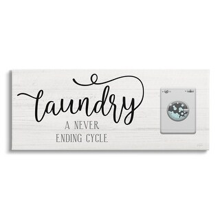 Stupell Laundry Never Ending Cycle Funny Canvas Wall Art by Natalie ...
