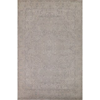 Muted Distressed Tabriz Persian Rug Hand-knotted Vintage Wool Carpet ...