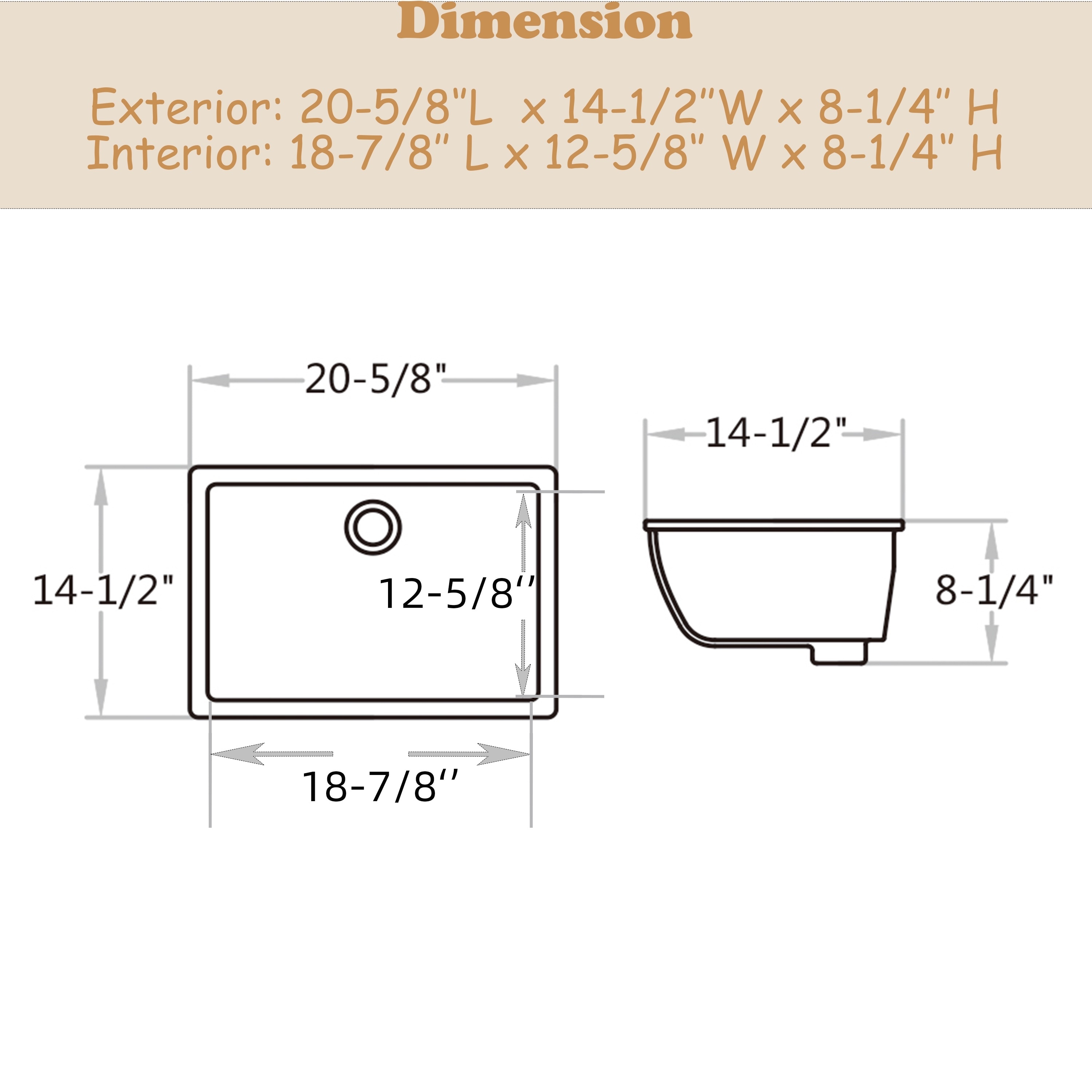bathroom sink dimensions