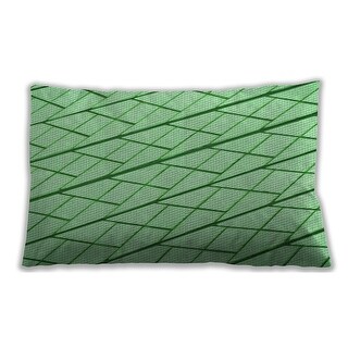 Ahgly Company Patterned Indoor-Outdoor Jade Green Lumbar Throw Pillow ...