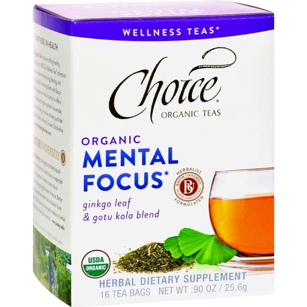 Choice Organic Teas - Organic Mental Focus Tea - 16 Bags - Case of 6 ...