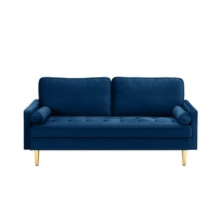 67 inch Velvet Loveseat Sofa Heavy Duty Metal Frame - Bed Bath & Beyond ...