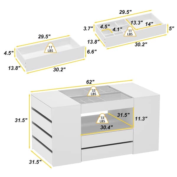 Storage Island with Drawer for Walk-In Closet and Dressing Room Dresser ...