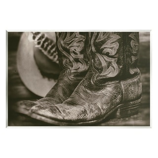 Stupell Cowboy Boots Photography Wall Plaque Art Design by Nathan ...