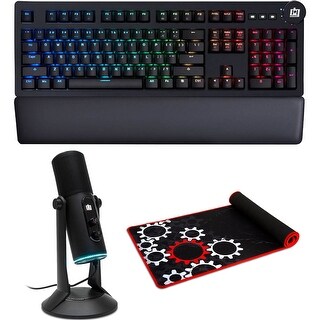 Deco Gear Mechanical RGB Keyboard Cherry MX Red Bundle Accessory Kit ...
