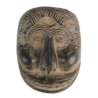 Novica Handmade Grinning Gorilla African Wood Mask - Bed Bath & Beyond ...