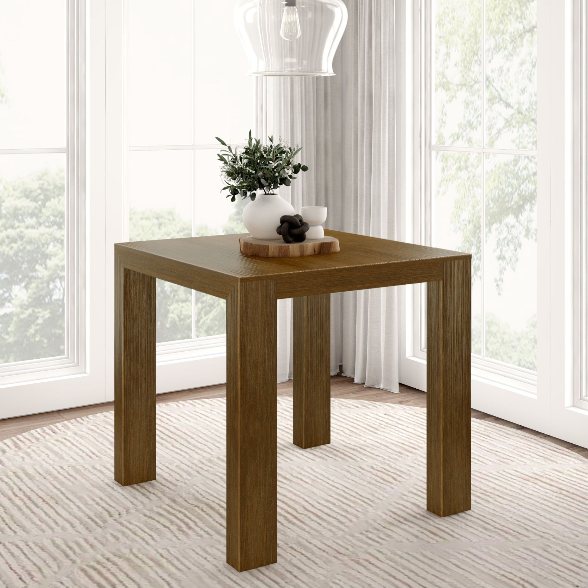 Plank and Beam Modern Dining Table - Blonde Wirebrush - 48" - Bed Bath ...