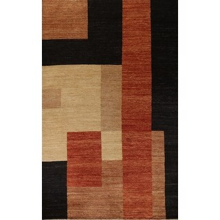 Multi-Colored Modern Gabbeh Area Rug Handmade Wool Carpet - 5'6" x 8'0 ...