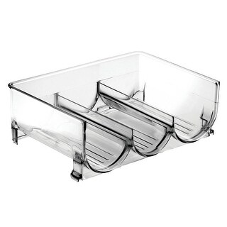 mDesign Plastic Free-Standing Stacking 3 Bottle Storage Rack - 8 X 11.3 ...