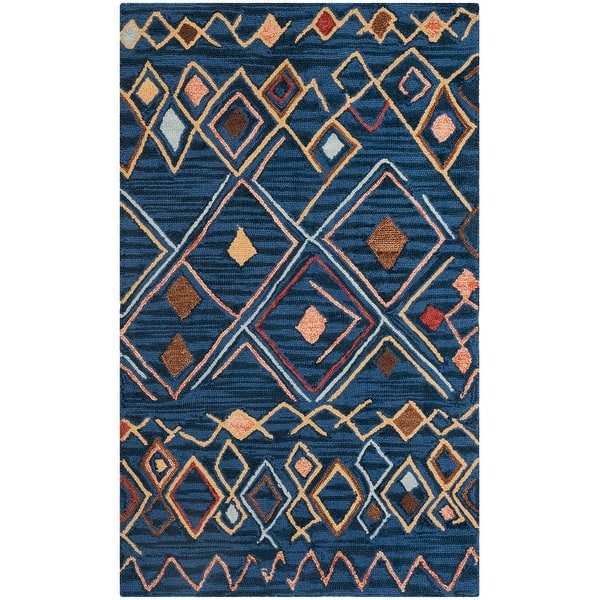 SAFAVIEH Handmade Suzani Emirjona Boho Tribal Wool Rug - On Sale - Bed ...