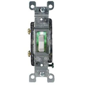 Leviton S02-01461-GLW Lighted Toggle Switch Quickwire - White - Bed ...