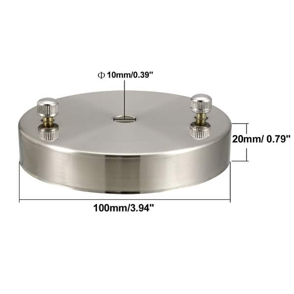 Ceiling Light Plate Base Chassis Disc Pendant Chrome 100mm x 17mm w ...