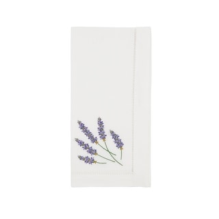 Garden Bliss Embroidered Lavender Napkin (Set of 6) - 20"x20" - Bed ...