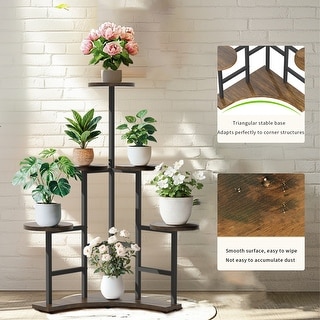Tall 6-Tier Corner Plant Stand Versatile Pot Display Stand Home Garden ...