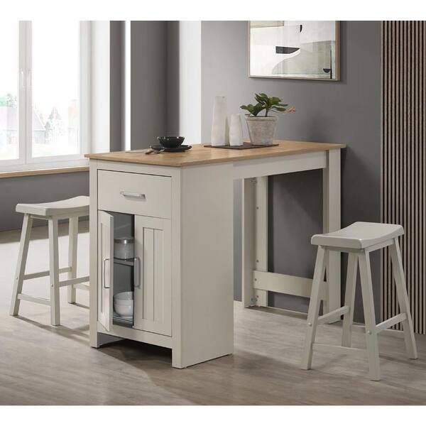 Counter Height Dining Table with 2 Ergonomic Counter Stools - Bed Bath ...