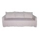 Naples Sofa w/Linen Slipcove, 90 Inch Long, White Wash Finish - Bed ...
