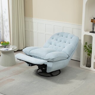 Glider Swivel Reclining Sofa Chair, Push-Back Recliner, Baby Blue - Bed ...