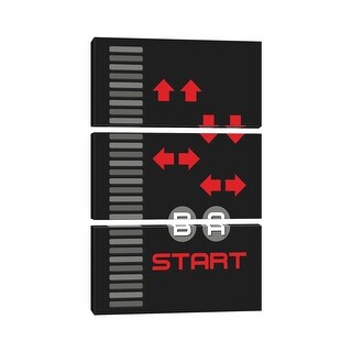 iCanvas "Retro Game Cheat Code" by Benton Park Prints 3-Piece Canvas ...