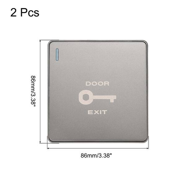 Exit Release Button Switch Resettable 1 Gang 1 Way PC Panel 2 Pcs - Bed ...