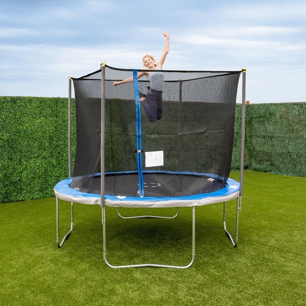 10ft Round Trampoline with Classic Steel Enclosure Combo. Meets or ...
