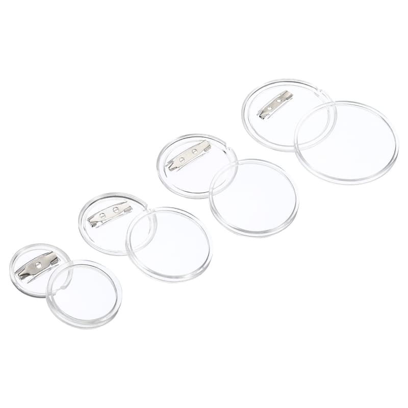 Acrylic Button Pin Badge,40 Set Round Pin Blank Buttons Badges Kit 4 ...