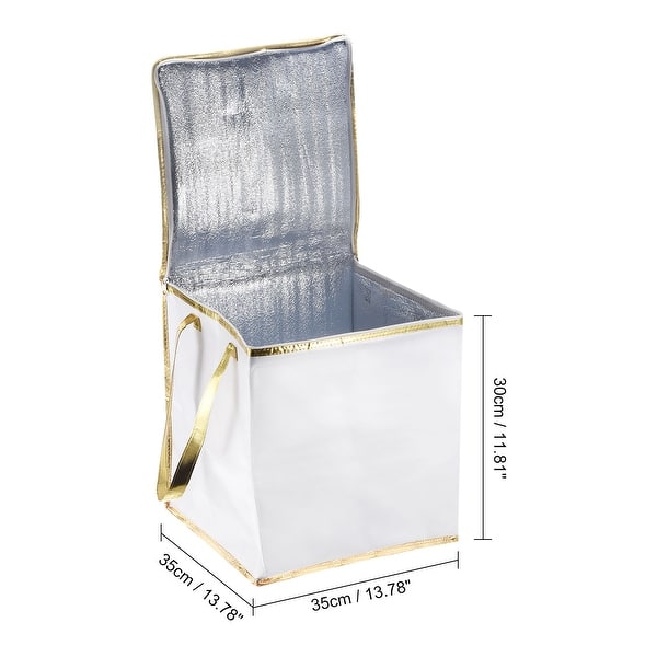 Insulated Grocery Bag Food Delivery Tote Food Container White - Bed ...