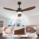 52 inch Quiet Ceiling Fan Light with Remote, 20W 3-Color LED, DC Motor ...