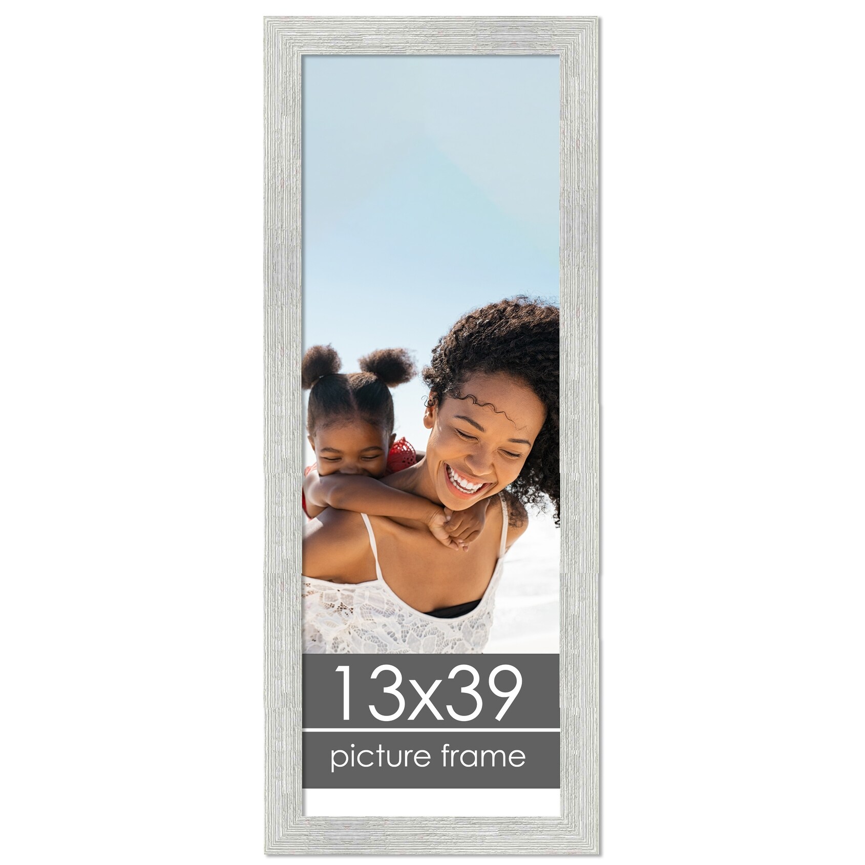 14x40 Distressed/Aged White Washed Wood Picture Panoramic Frame ...