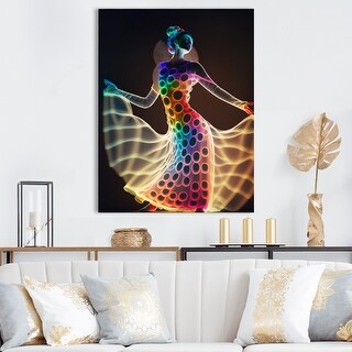 Designart "Translucent Light Dancer" Woman Fashion Photography Canvas ...