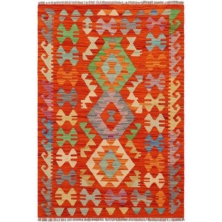 Turkish Eclectic Leo Hand-Woven Kilim Rug - 2'7'' x 3'10'' - 2'7'' x 3 ...