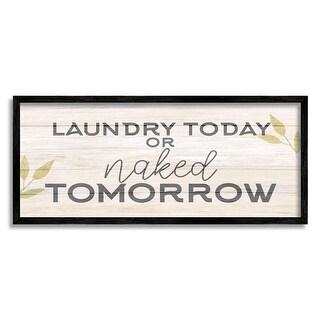 Stupell Botanical Laundry Sign Text Typography Funny Quote Framed Wall ...